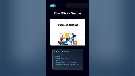 Blur Sticky Navbar Using Css Youtube