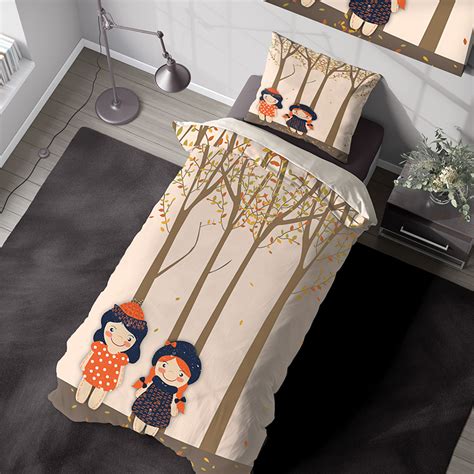 قیمت و خرید روتختی فانتزی دخترانه طرح دختر بچه ها در جنگل Cs 1054 چاپ