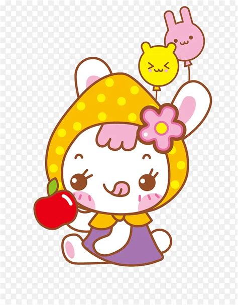 卡通手绘吃苹果的女孩png图片素材下载图片编号10151968 Png素材网