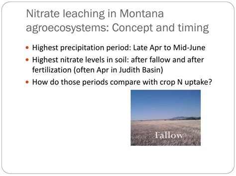 Ppt Effect Of Agricultural Practices On Nitrate Leaching In The