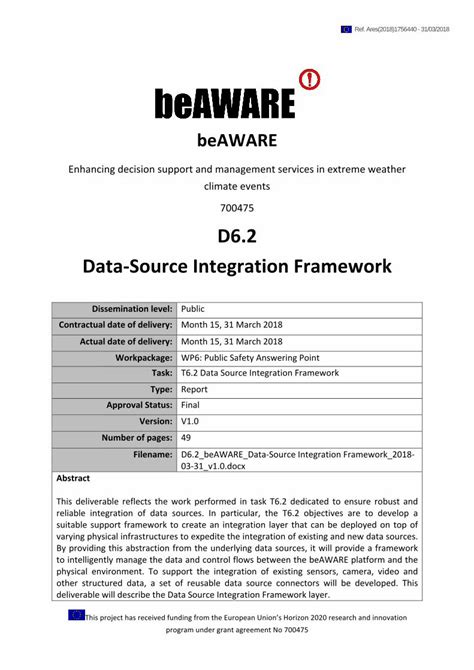 Pdf D62 Data Source Integration Framework Dokumentips Pdf D62 Data Source Integration Framework Dokumentips