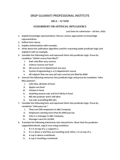 Ai Unit 3 Assignment 2022 Download Free Pdf Syntax Grammar