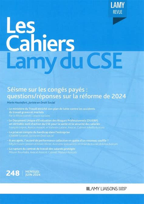 Cahiers Lamy Du Cse Fnps