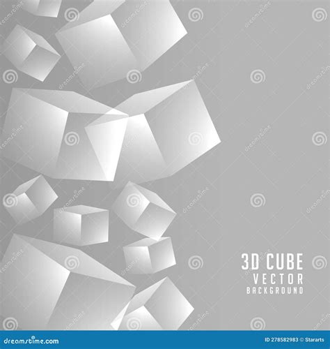 Abstract 3d Cuboid Solid Block Geometric Background Stock Vector