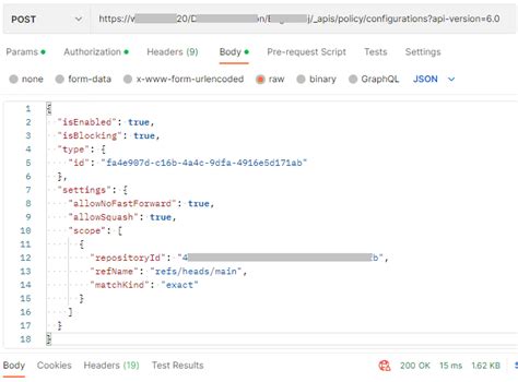 powershell assign branch policies to newly created repository in new project stack overflow