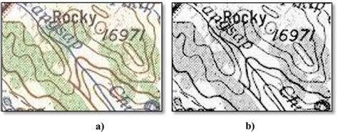 A Sample Topographic Map 10 B Digitized Contour Map Download Scientific Diagram