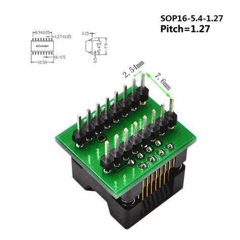 Allsocket Sop16 Soic16 So16 Socket Ots16 20 1 27 01 Socket Sop16 5