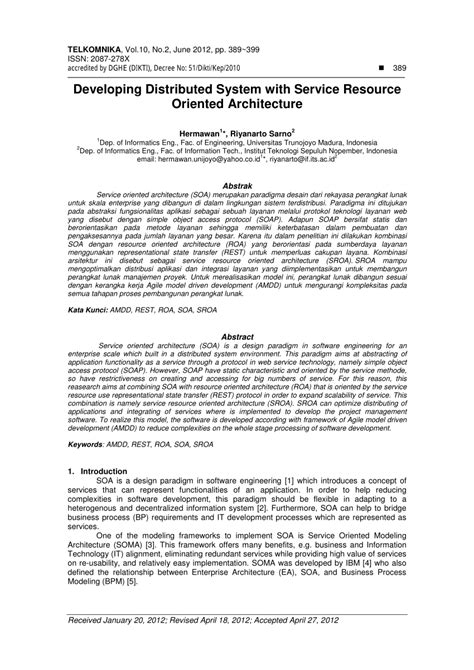 Pdf Developing Distributed System With Service Resource Oriented