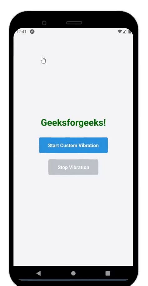 How To Add Start Stop Device Vibration In React Native Geeksforgeeks