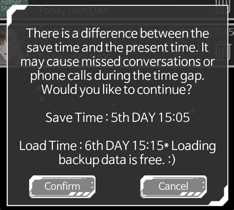 why is loading skipping a day r mysticmessenger