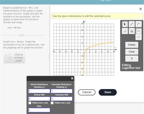 solved begin by graphing f x lnx use transformations of