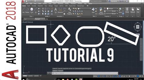 Rectangle Command In Autocad 2018 How To Draw A Rectangle In Autocad 2018 Autocad Autocad