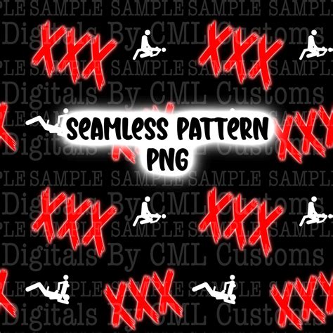 X Rated Seamless Pattern PNG Etsy