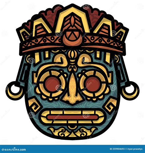 Traditional Mask With Texture For Ornament Stock Illustration Illustration Of Texture