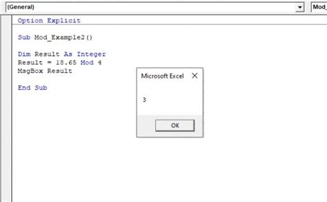 How To Use The Mod Operator In Vba Vba And Vbnet Tutorials Education And Programming Services