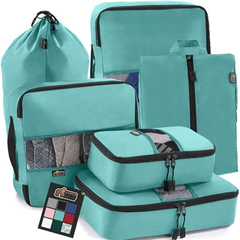 Gorilla Grip 6 Piece Packing Cubes Set Travel Essential Space Saving