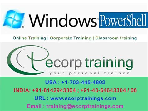 Windows Powershell Online Training In Hyderabad India Ecorp Trainings