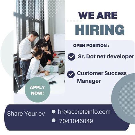 Hiring Dotnetdeveloper Customersuccessmanager Itjobs