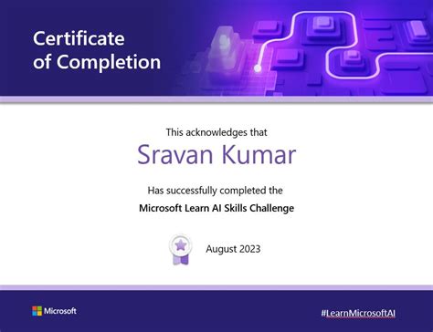 sravan kumar on linkedin microsoft microsoftlearn aiskillschallenge