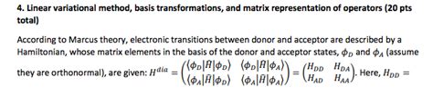 4 Linear Variational Method Basis Transformations
