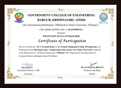 G Prasanthkumar On Linkedin Codingjourney Symposium