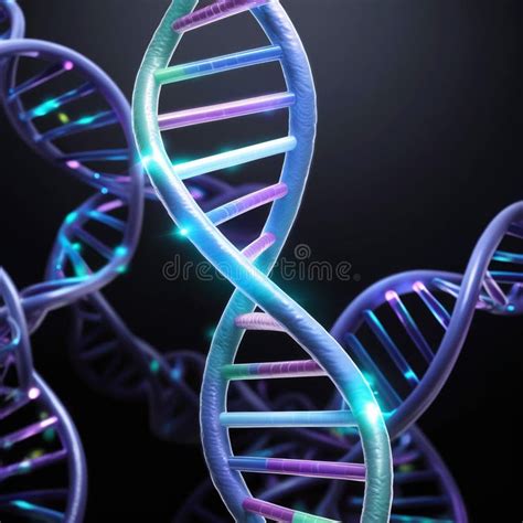 Dna Structure Long Structure Of The Dna Stock Illustration