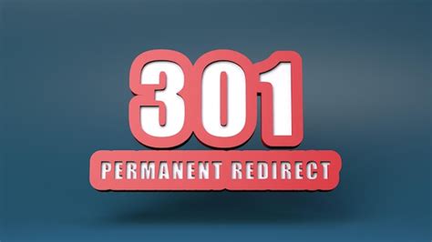 premium photo error 301 moved permanently 3d render illustration