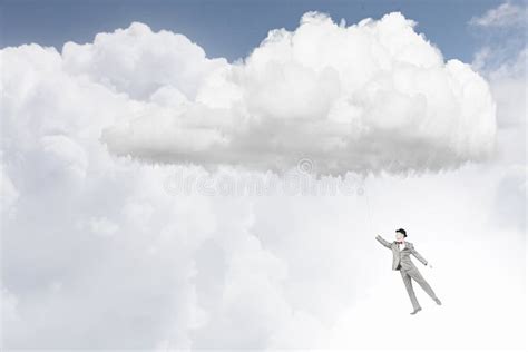 Man Catch Cloud Stock Image Image Of Creative Executive 61378201