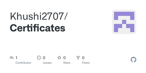 Github Khushi Certificates