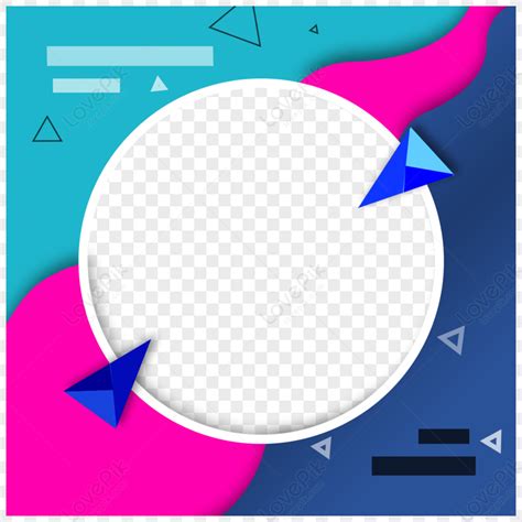 소셜 미디어 일러스트 3 색 기하학 테두리삼각형요약 Png 일러스트 무료 다운로드 Lovepik