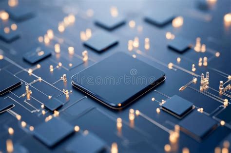 Modern Cpu Performing Complex Calculations On Circuit Board With Glowing Electrical Signals