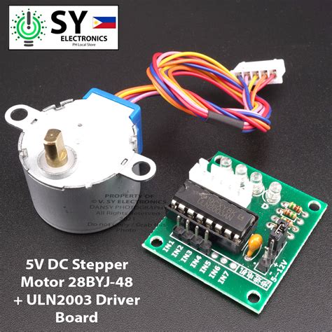 V DC Stepper Motor BYJ With ULN Driver Board Module Pins Step VDC BYJ BYJ