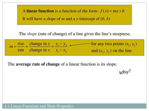 PPT Chapter 4 Section 1 Linear Functions And Their Properties PowerPoint Presentation ID
