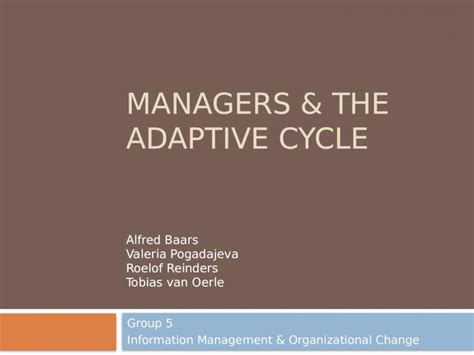 pptx managers and the adaptive cycle dokumen tips