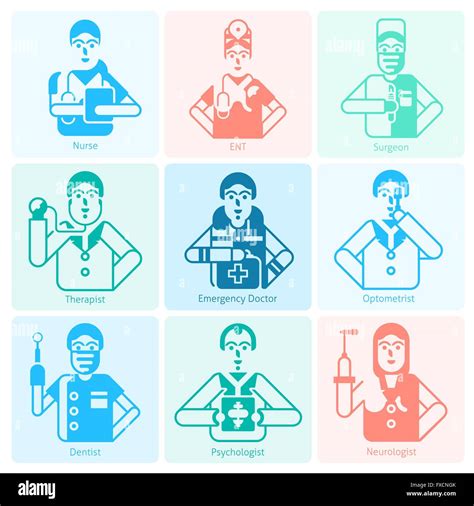 Doctor Icons Monochrome Stock Vector Image And Art Alamy