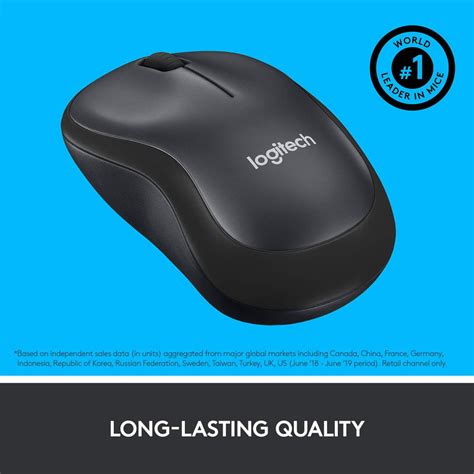 Logitech M221 Silent Wireless Mouse Charcoal