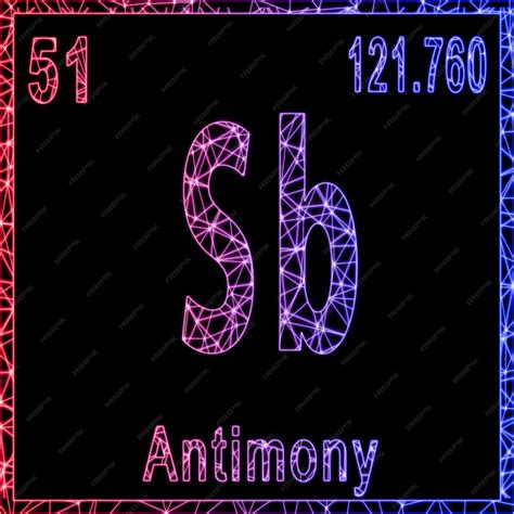 Premium Photo Antimony Chemical Element Sign With Atomic Number And