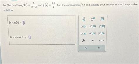 Solved For The Functions F X Notation Fog X Chegg Com