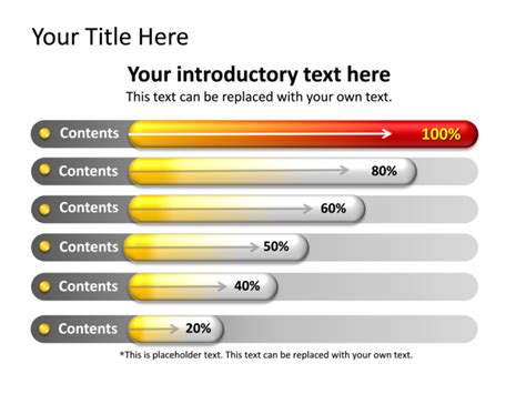 PowerPoint Slide Bar Chart D Data Driven Red TG CrystalGraphics