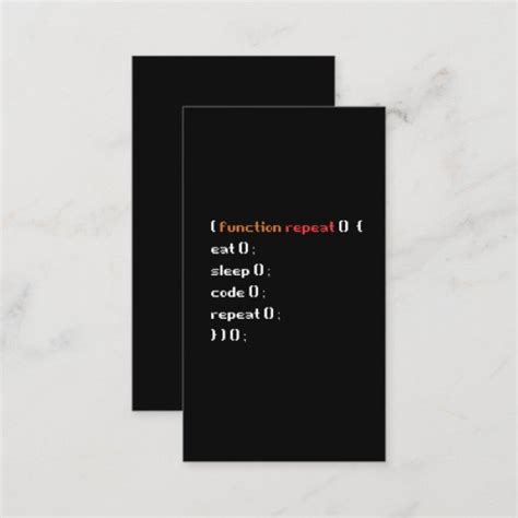 Funny Computer Science Coder Programmer Function Business Card Zazzle
