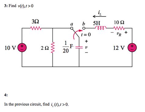 solved find v t t 0 in the previous circuit find i l