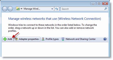 Manually Add Hidden Networks In Vista