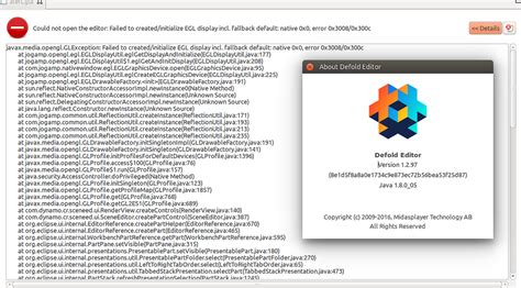 Failed To Create Initialize EGL Display Can T Open Anything In