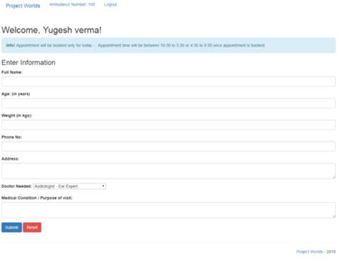 Hospital Management System In PHP Projectworlds Store