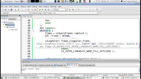 Opencv Using C Lesson 12 Saving Video Capture To A File Arabic