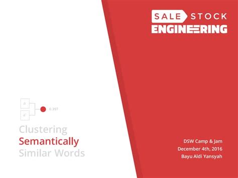 Clustering Semantically Similar Words Ppt