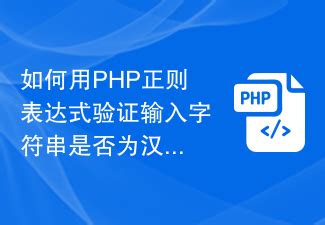 如何用PHP正規表示式驗證輸入字串是否為漢字數字和字母的組合 php教程 PHP中文網