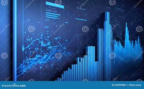 hologram data graph or chart created with generative ai technology stock illustration
