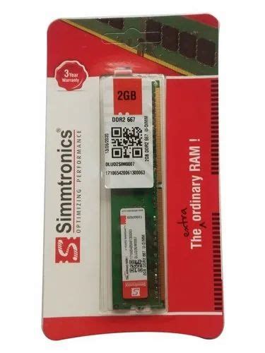 GB DIMM DDR Simmtronics RAM At Piece In Bhopal ID