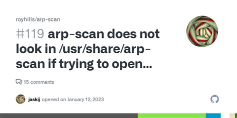 Arp Scan Does Not Look In Usrsharearp Scan If Trying To Open Ieee Ouitxt Failes With Eaccess